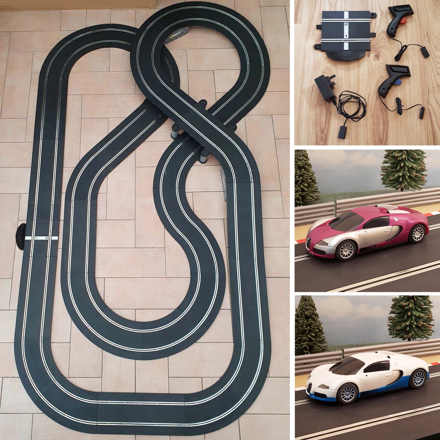 Scalextric Sport 1:32 Track Set Layout With Bugatti Veyron Cars #AS9 ...