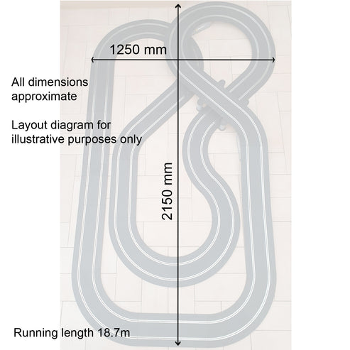 Scalextric Sport 1:32 Track Set - Layout With Bridge #AS9 NP – Action ...