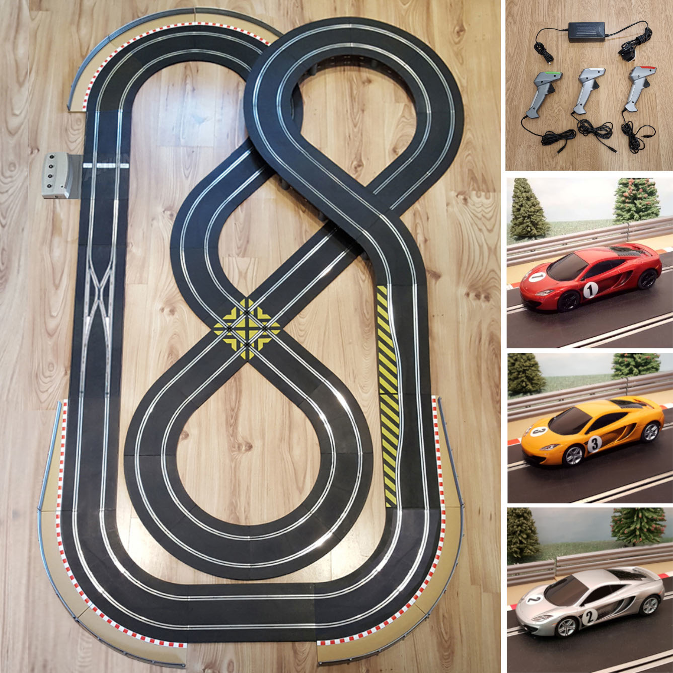 Scalextric Sport 1:32 Track Set Layout With 3 McLaren Cars DIGITAL AS1 ...