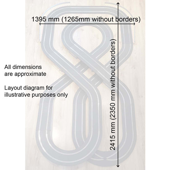 Scalextric Sport 1:32 Track Set - Triple Loop Layout AS19 – Action Slot ...