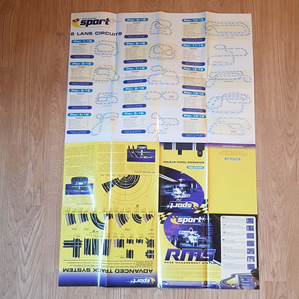Scalextric Sport 1:32 Track Lane Circuit Layout Plans - Wall Chart M41 ...