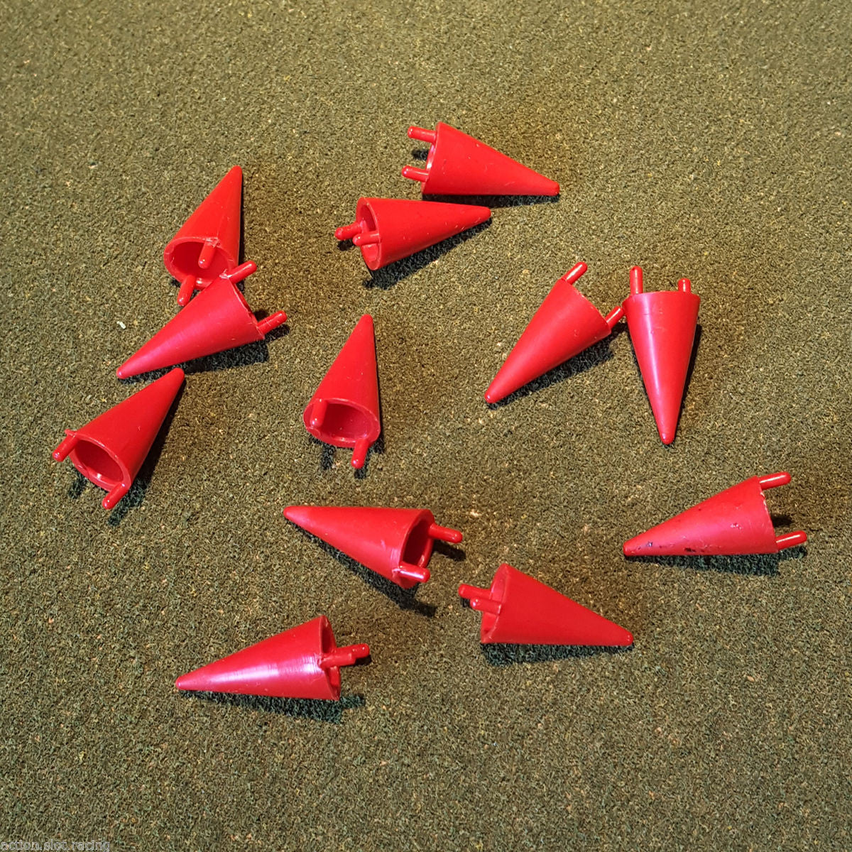 Scalextric 1:32 Cones A255 Obstacles - Red x 12 – Action Slot Racing