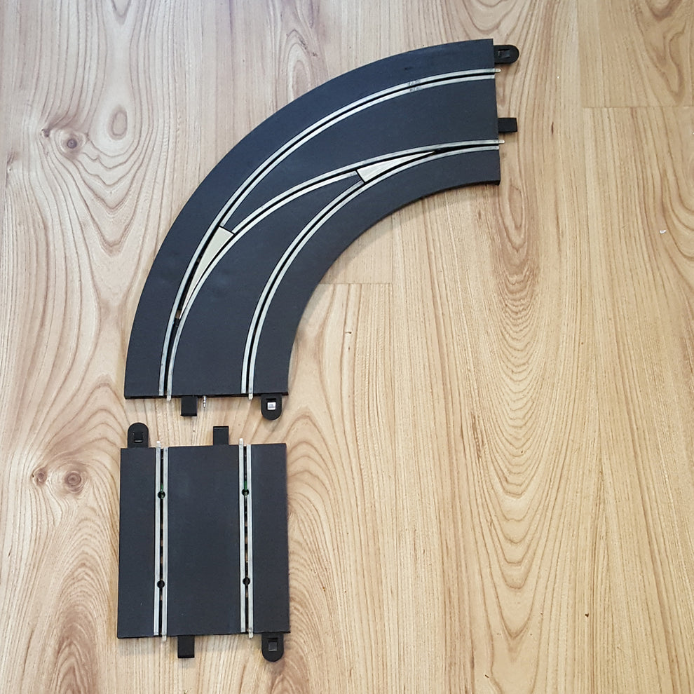 Scalextric Digital 1:32 Track C7008 Lane Changing Curve Right Hand Out ...